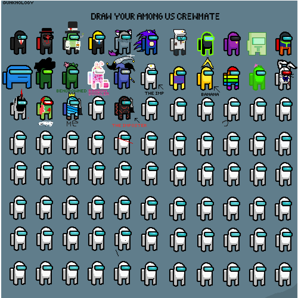 Editing Among us CREWMATE - Free online pixel art drawing tool - Pixilart