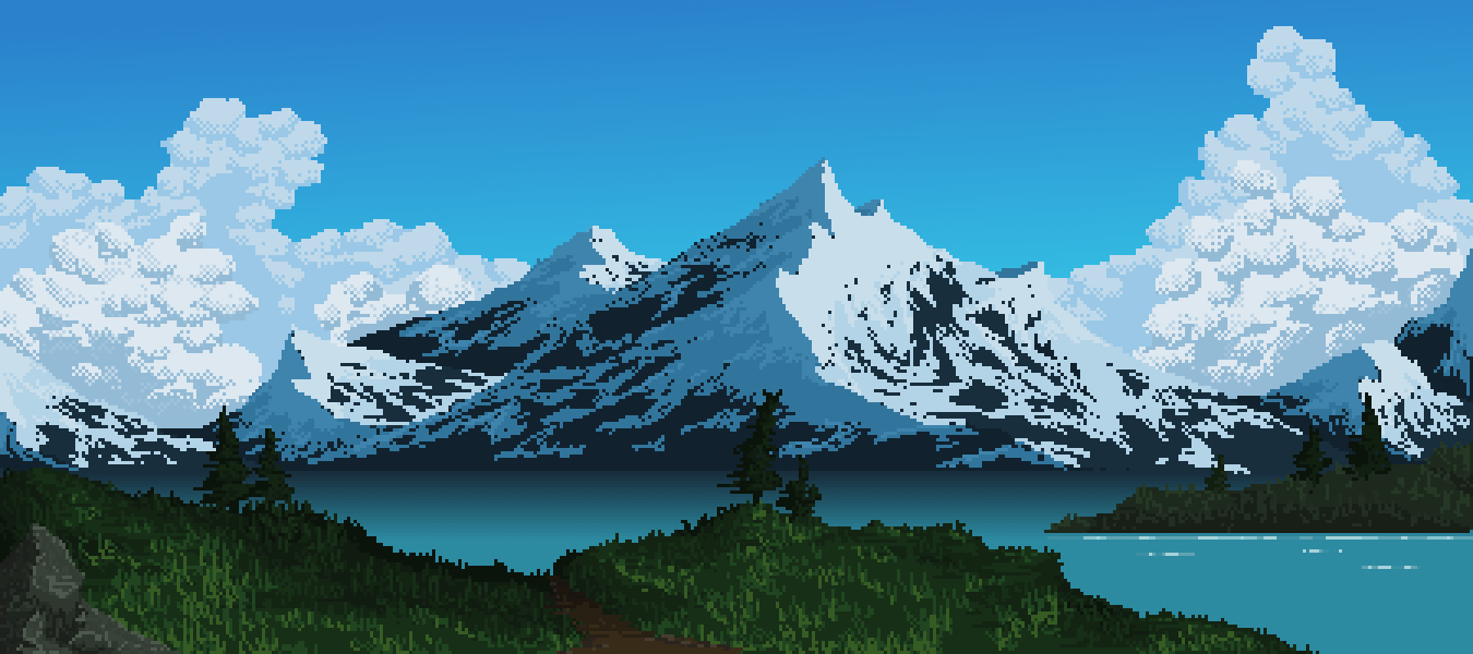Pixilart - Blessed Mountains by xciiart