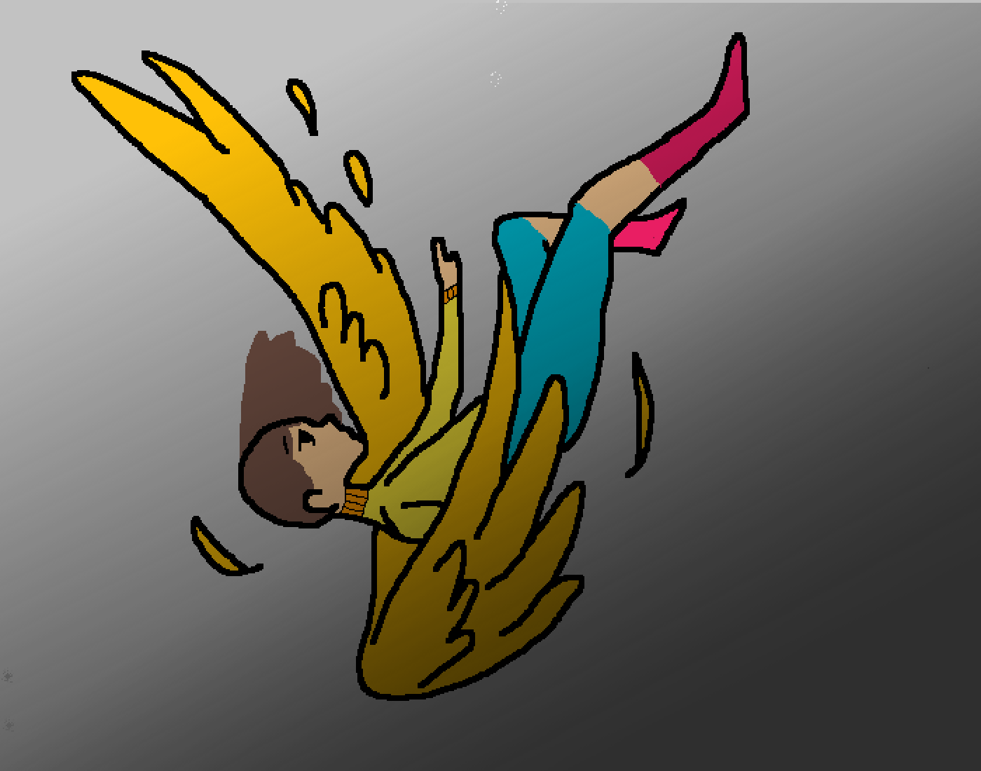 Person Falling Drawing Base
