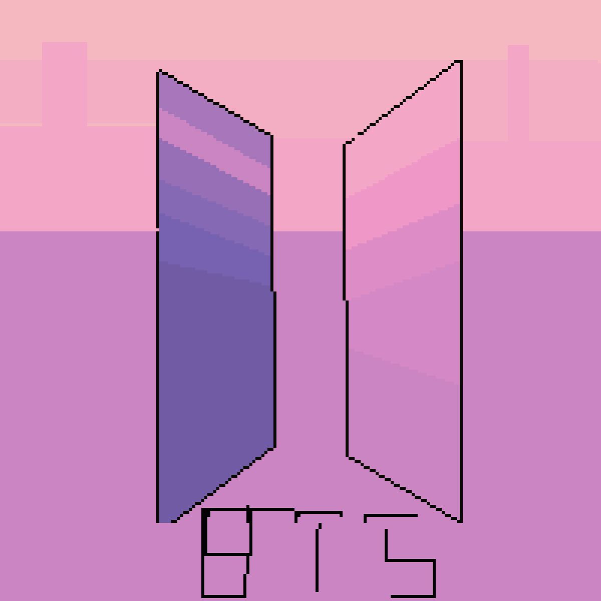 Editing BTS logo BTS - Free online pixel art drawing tool - Pixilart