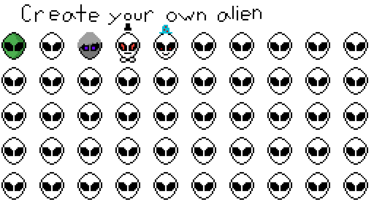 Editing Design An Alien - Free online pixel art drawing tool - Pixilart