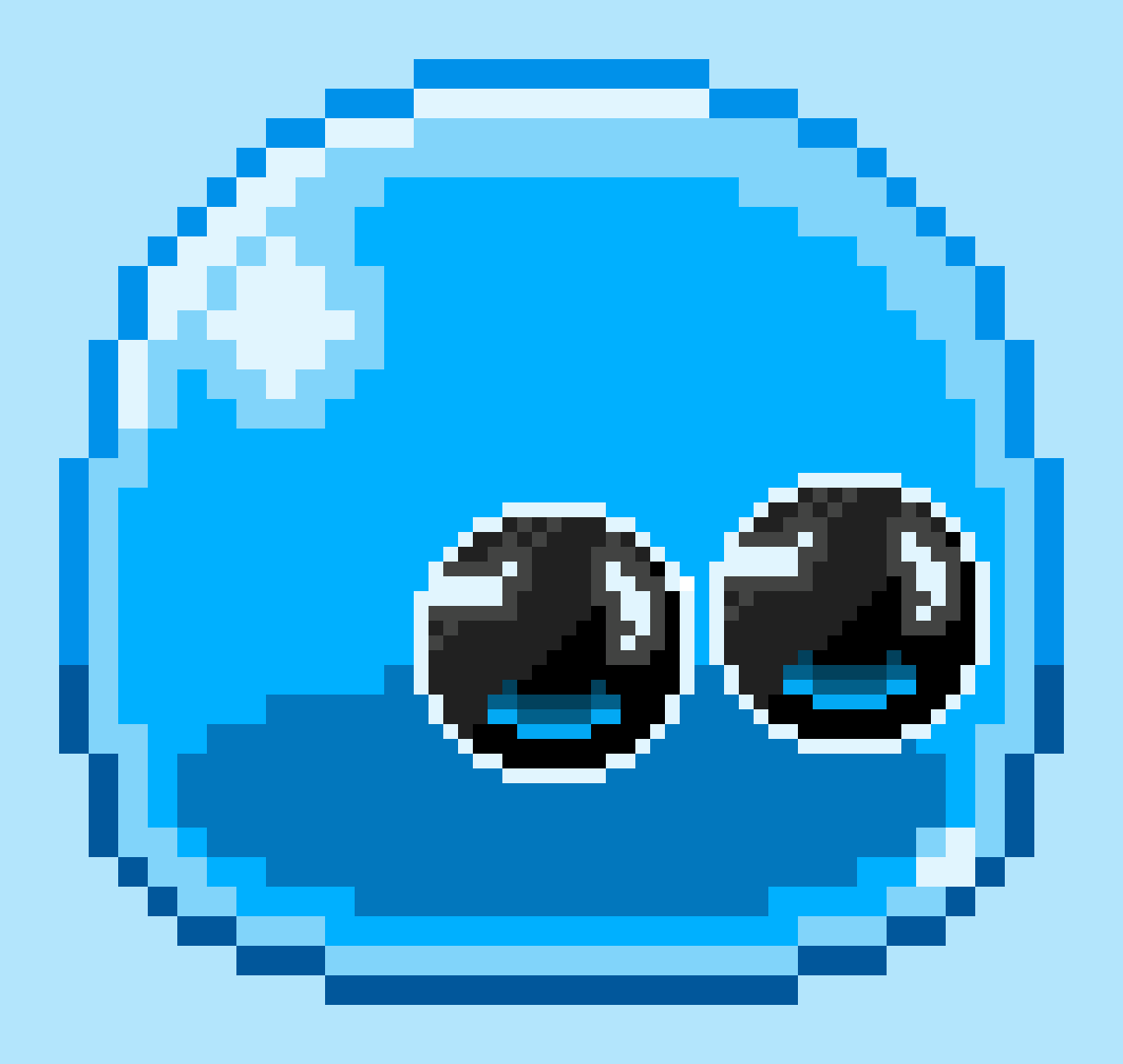 Pixilart - Blue slime with EYES by Nintendo-gamer