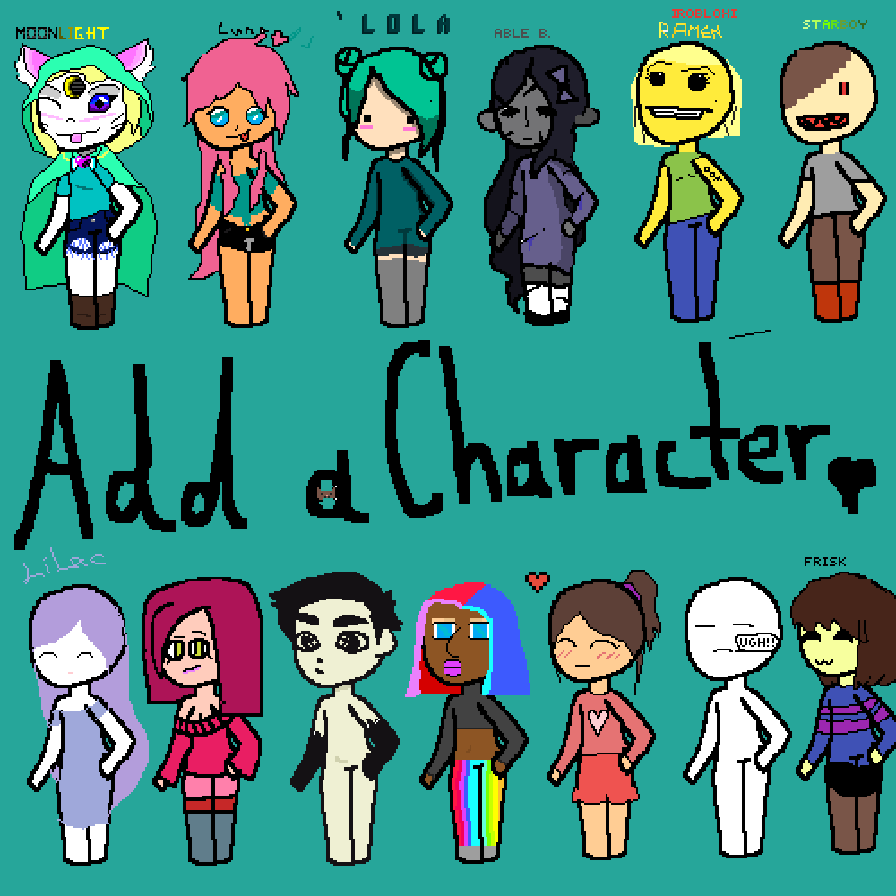 Editing Add a character - Free online pixel art drawing tool - Pixilart