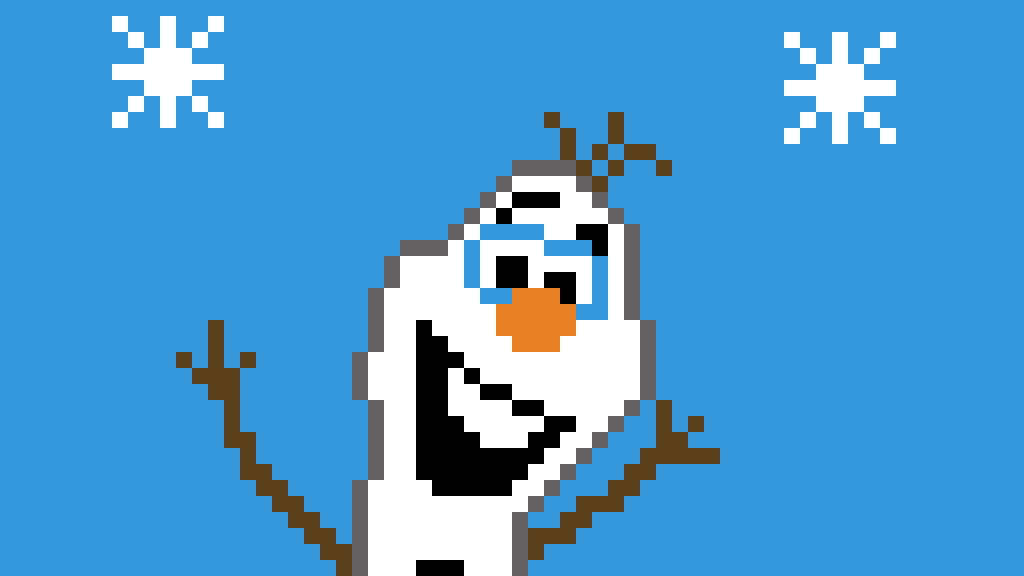 Editing Olaf - Free online pixel art drawing tool - Pixilart