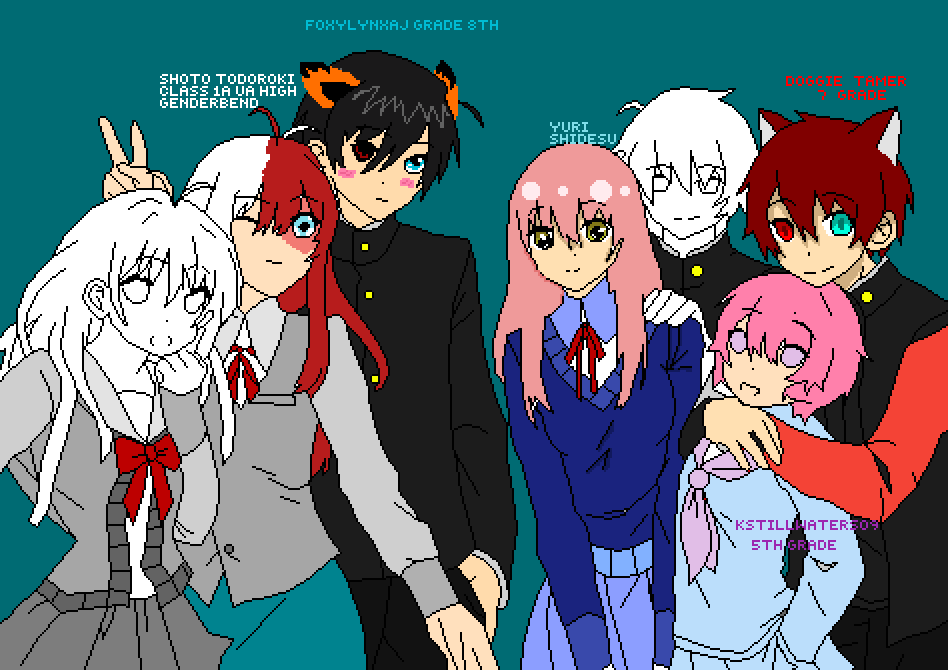 Editing I did genderbend todoroki - Free online pixel art drawing tool ...
