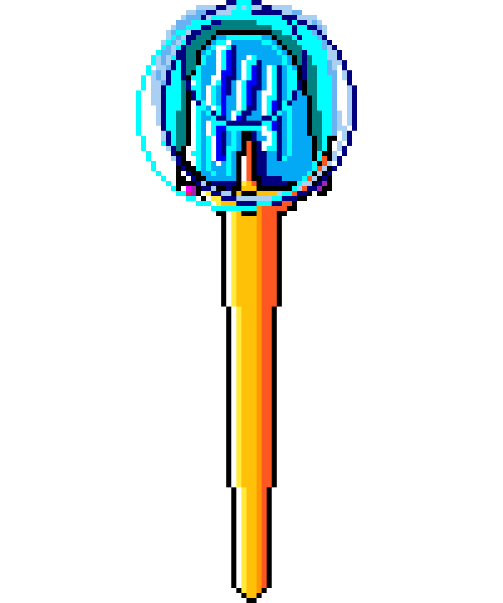 Pixilart - Blue Staff by NeveTheRay