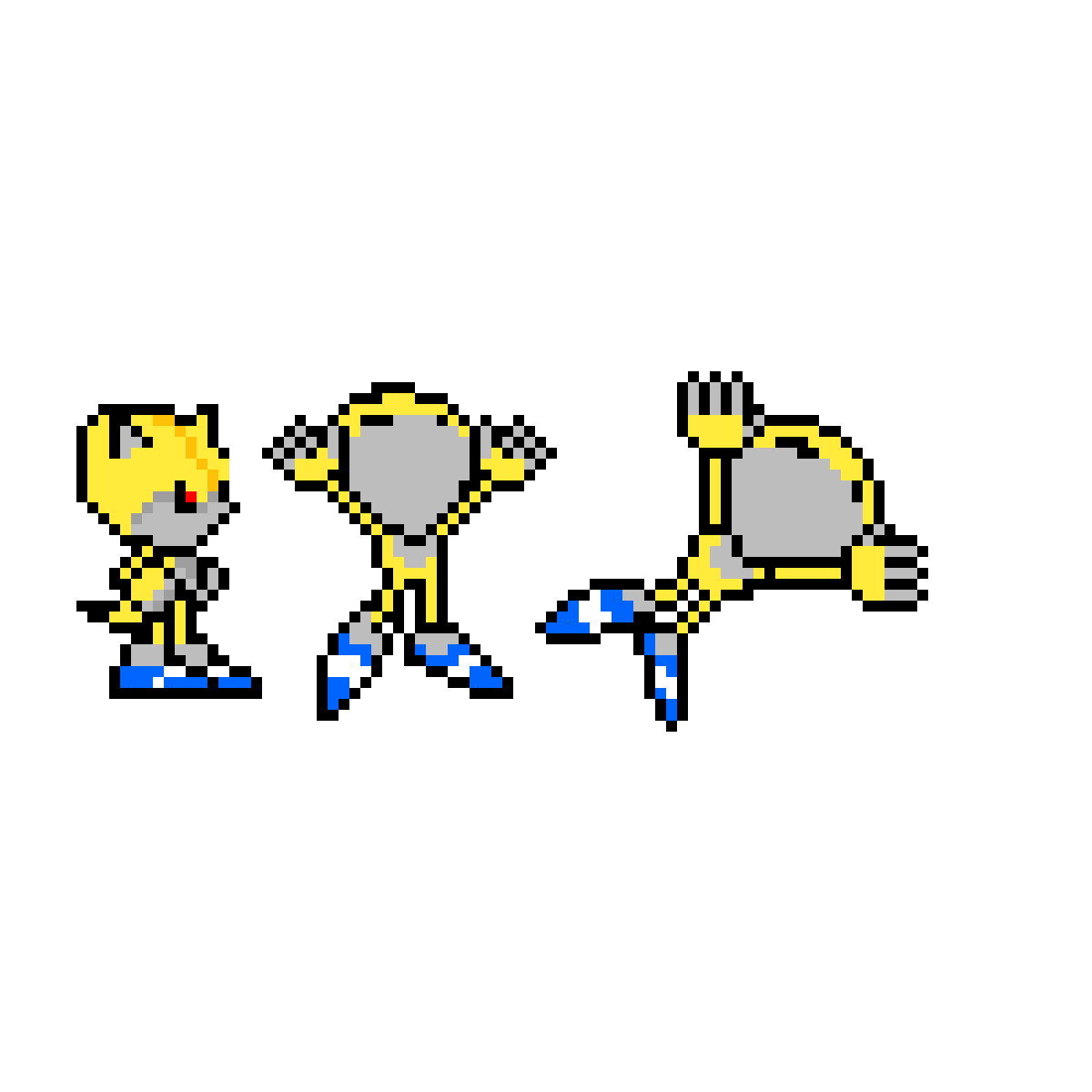 Pixilart - a few sprites of metal sanshrew by Tuxedoedabyss03