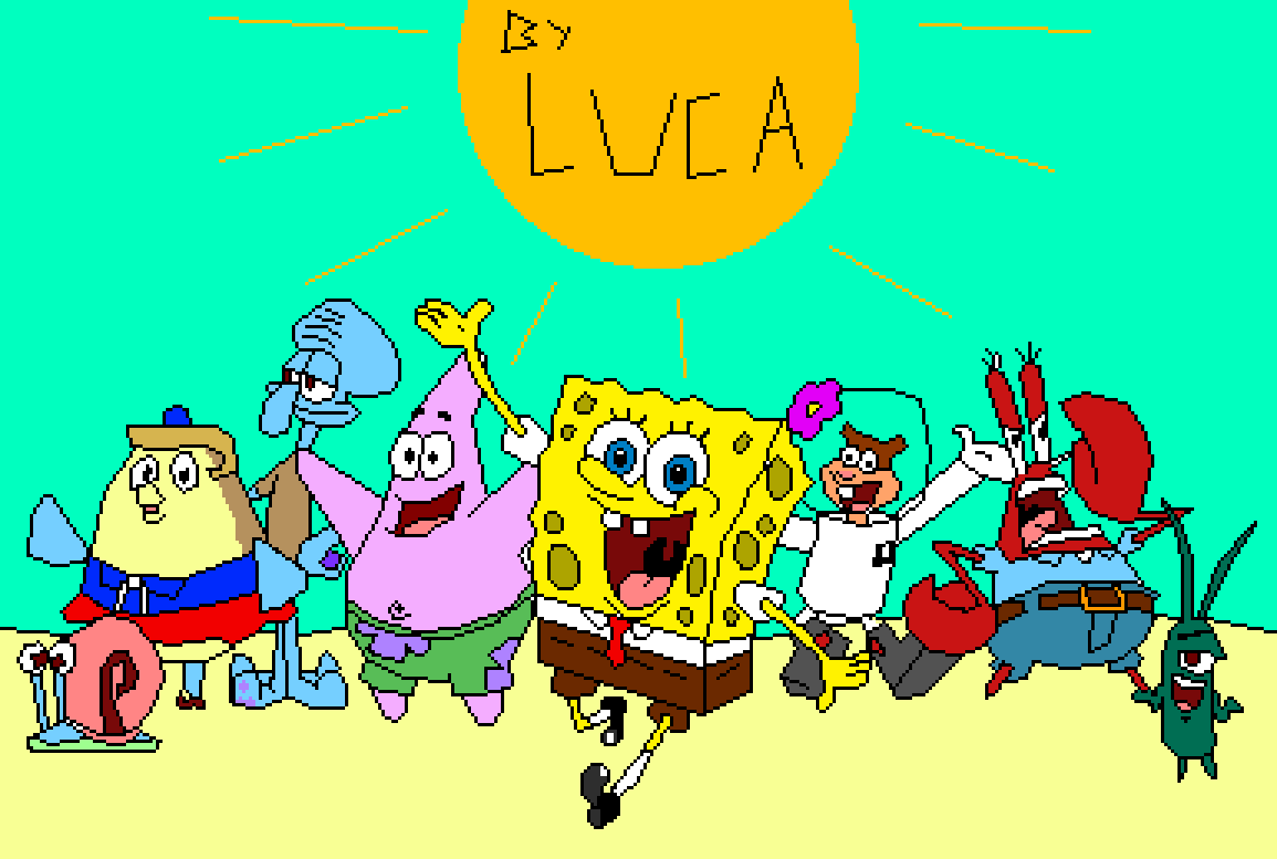 Pixilart - SpongeBob and the Crew by Hoypei