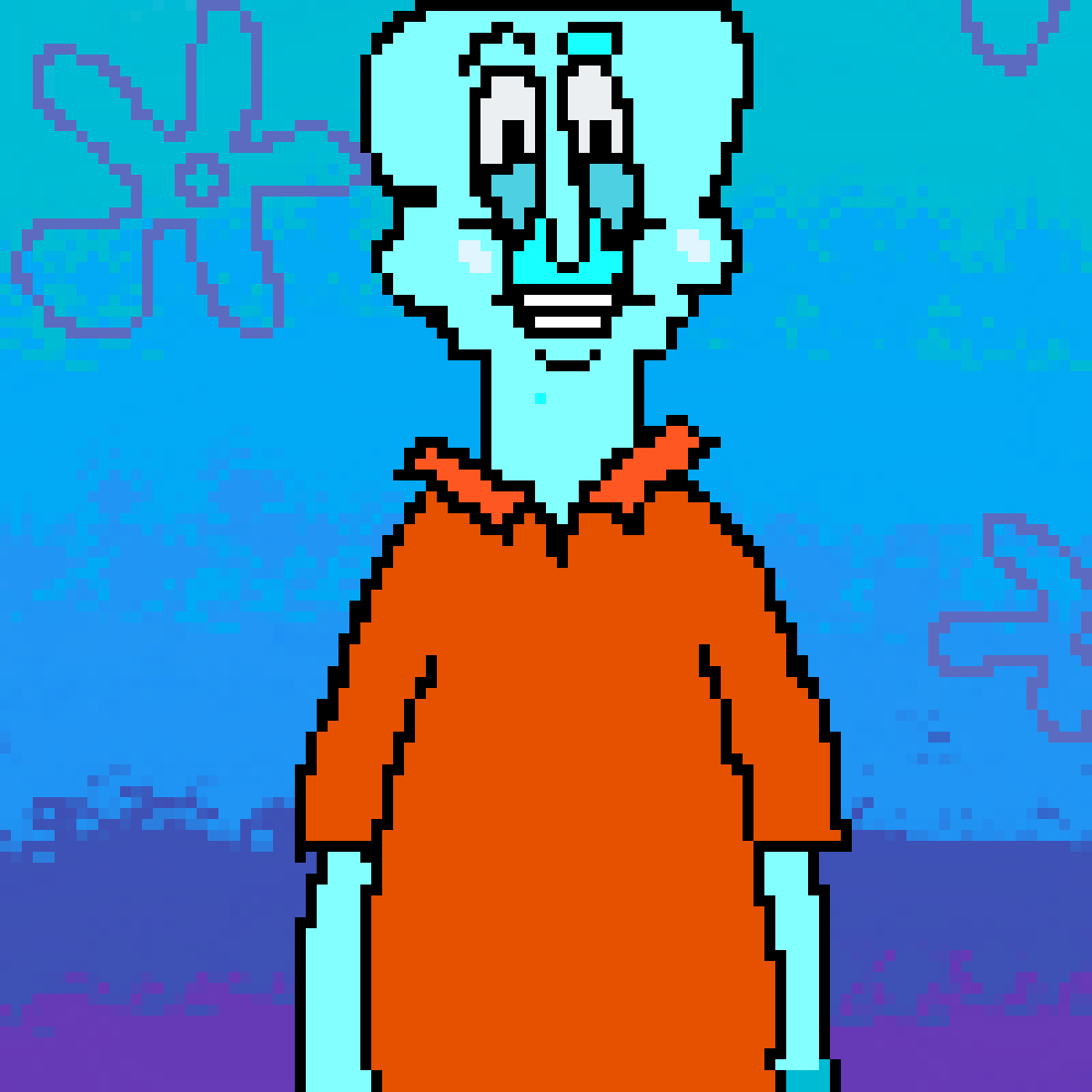 Pixilart - normal squidward by christuna