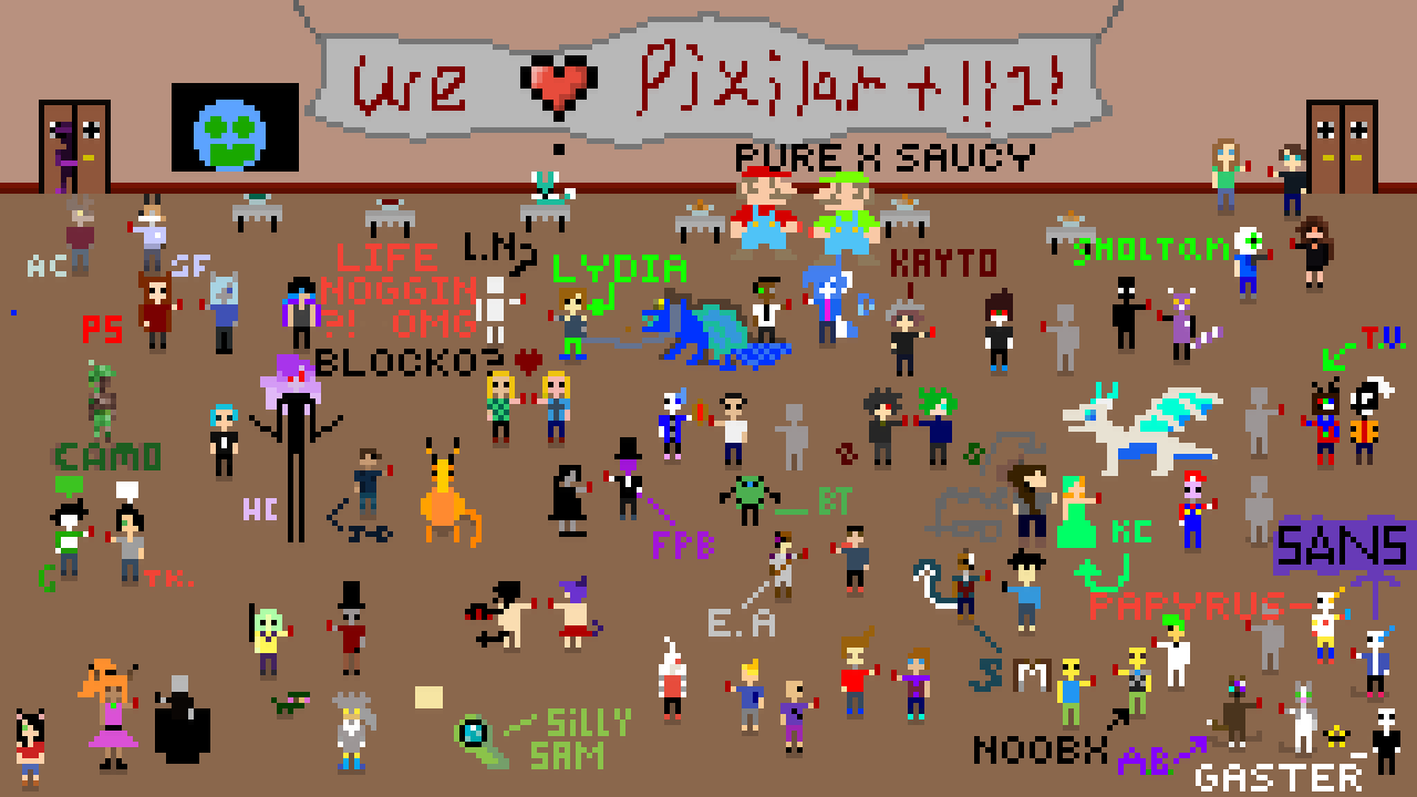 Editing PIXEL ART PARTY - Free online pixel art drawing tool - Pixilart