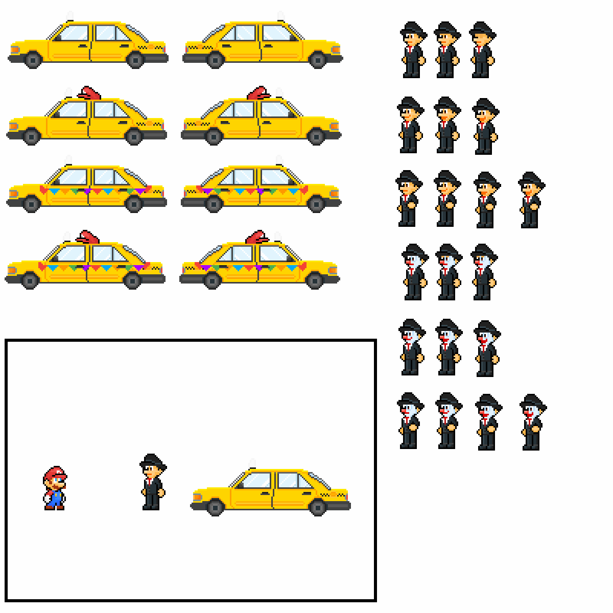 Pixilart - Taxi car sprites by AstroPuff
