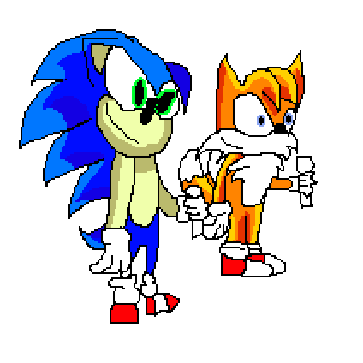 Pixilart - sonic and tails sing by SonicT-Hedgehog