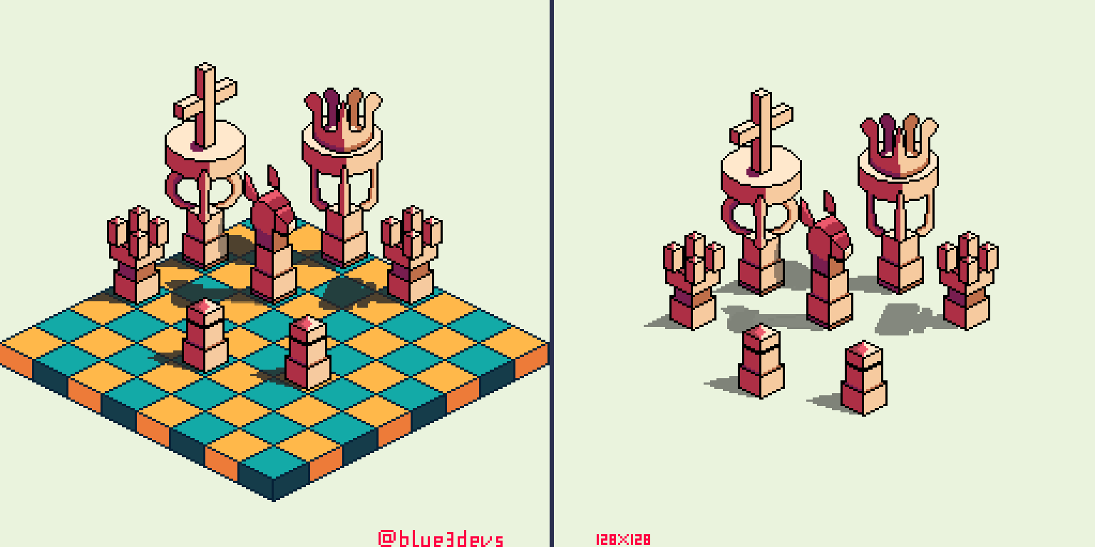 Pixilart - Chess Pieces by blue3devs