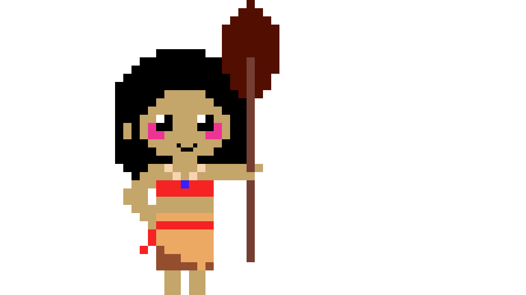 Editing Moana - Free online pixel art drawing tool - Pixilart