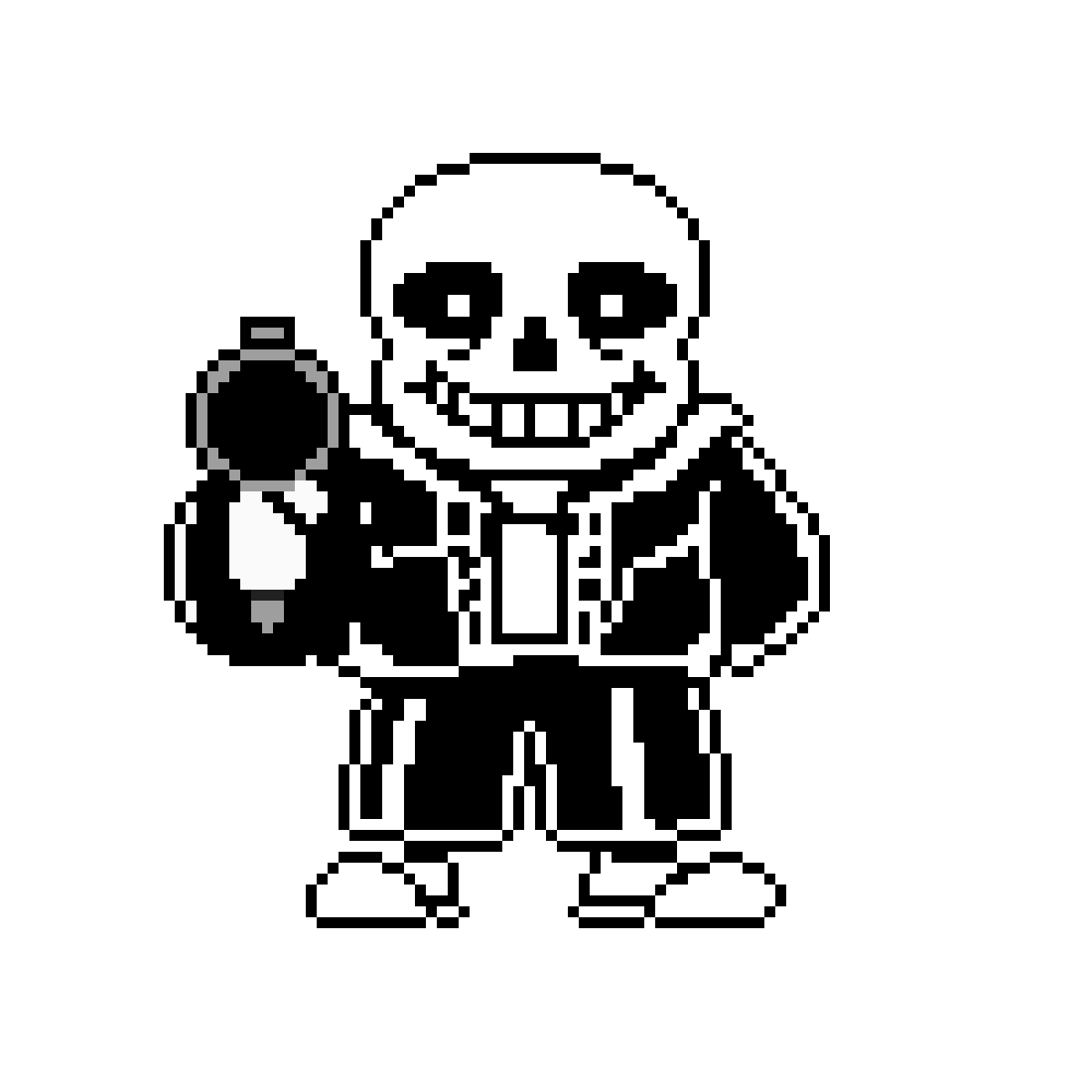 Pixilart - Sans With A Gun by T-e-m-m-i-e