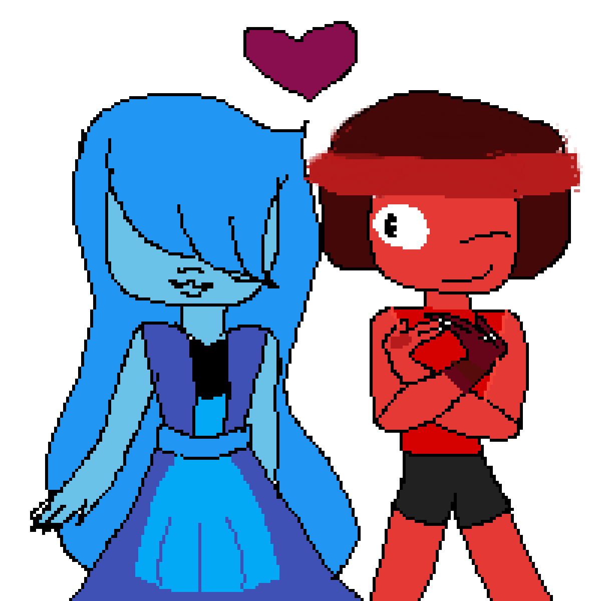 Pixilart - ruby x sapphire by TH30W4FFL3S