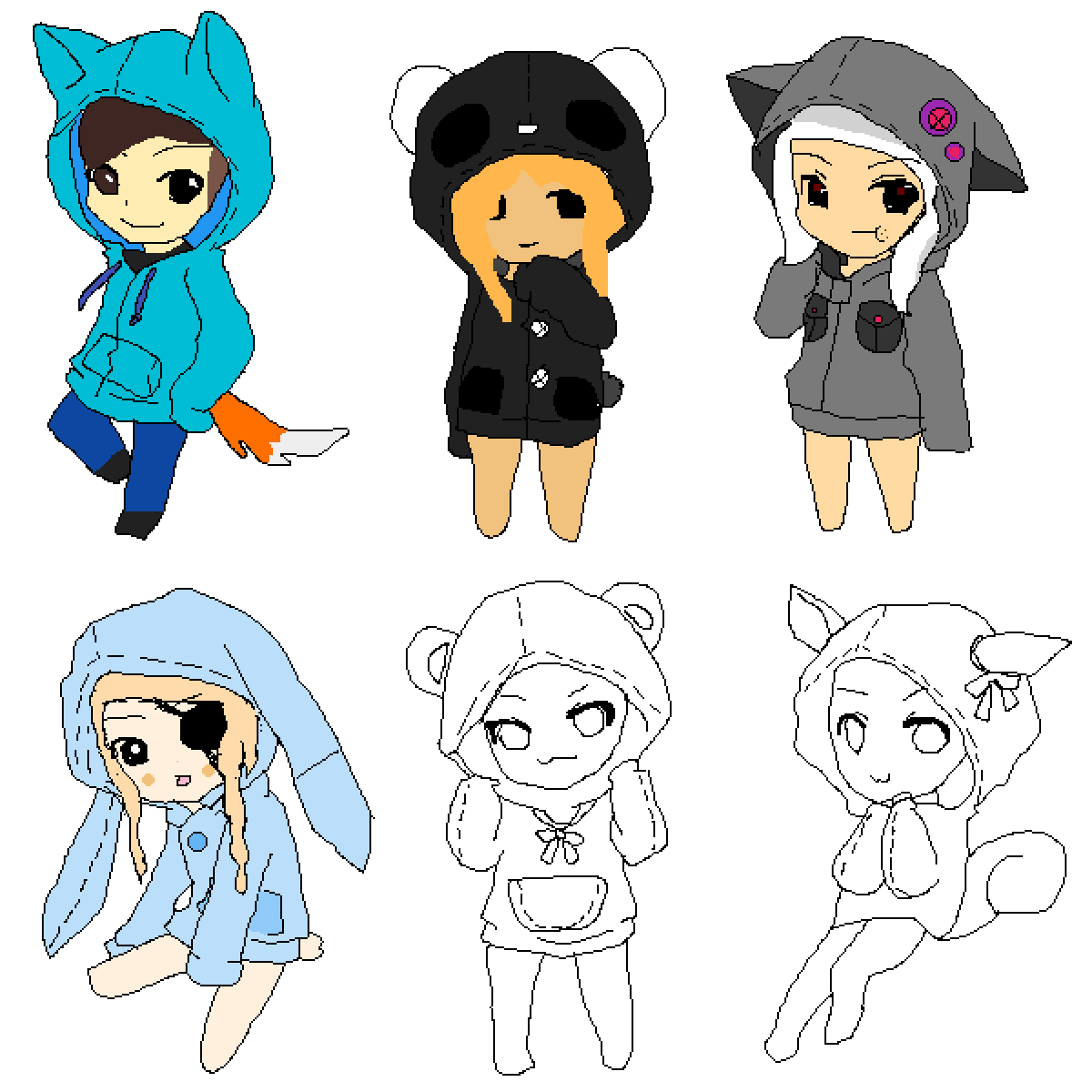 Editing add chibi character - Free online pixel art drawing tool - Pixilart