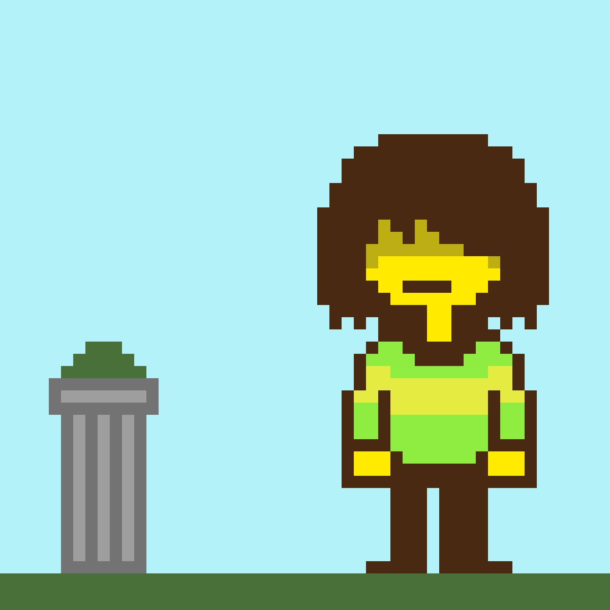 Pixilart - kris eating moss by The-Prism