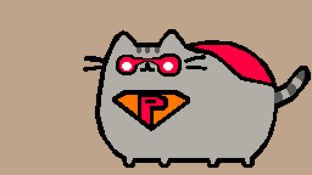 Pixilart - Super Pusheen by Impulse