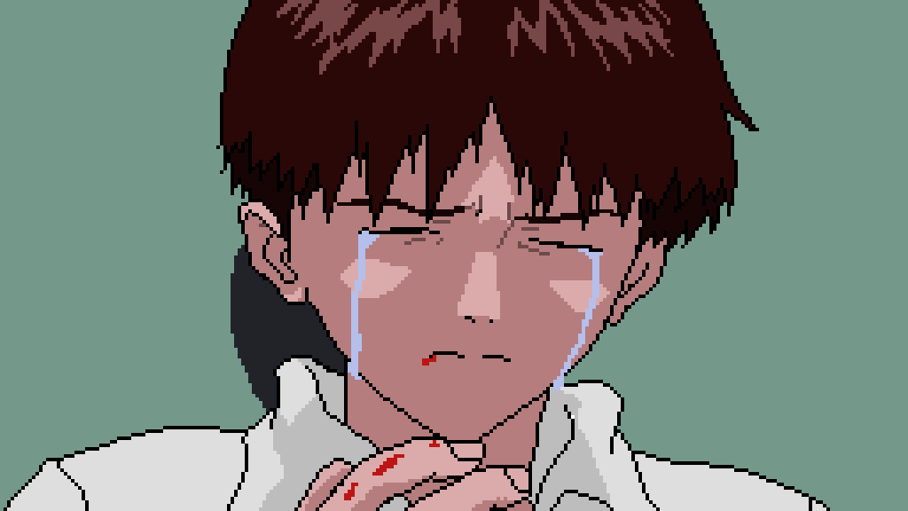 Pixilart - shinji by ingloriouskebab