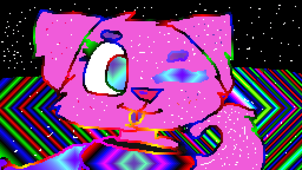 Pixilart - Neon the Neon Kitty by HONEYOATZ