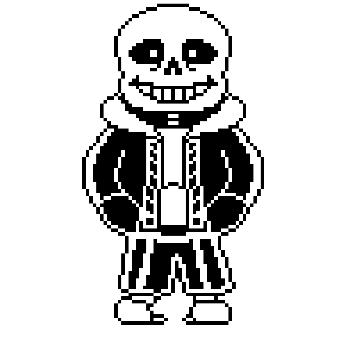Pixilart - a sans sprite by BlueboxDude