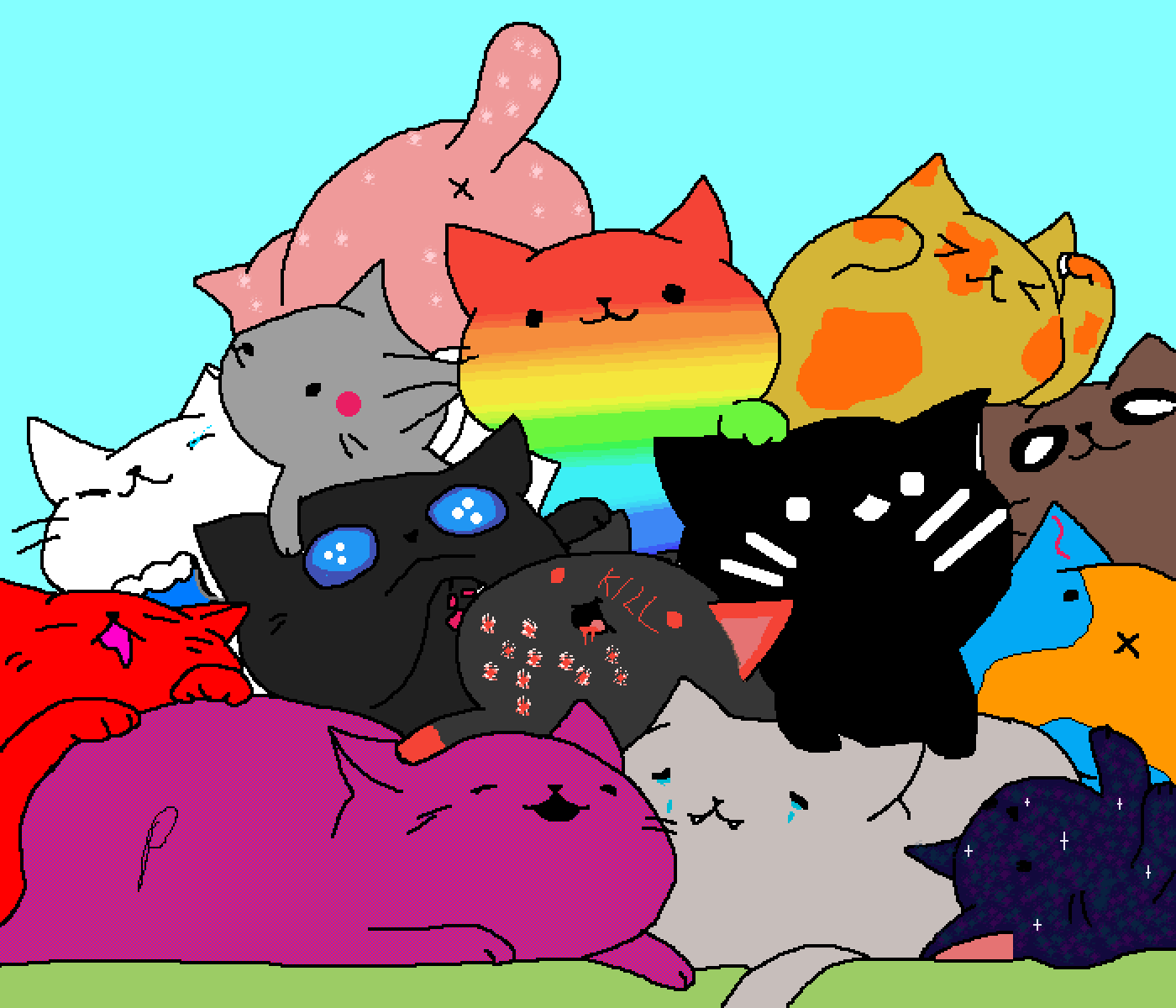 Editing cats - Free online pixel art drawing tool - Pixilart