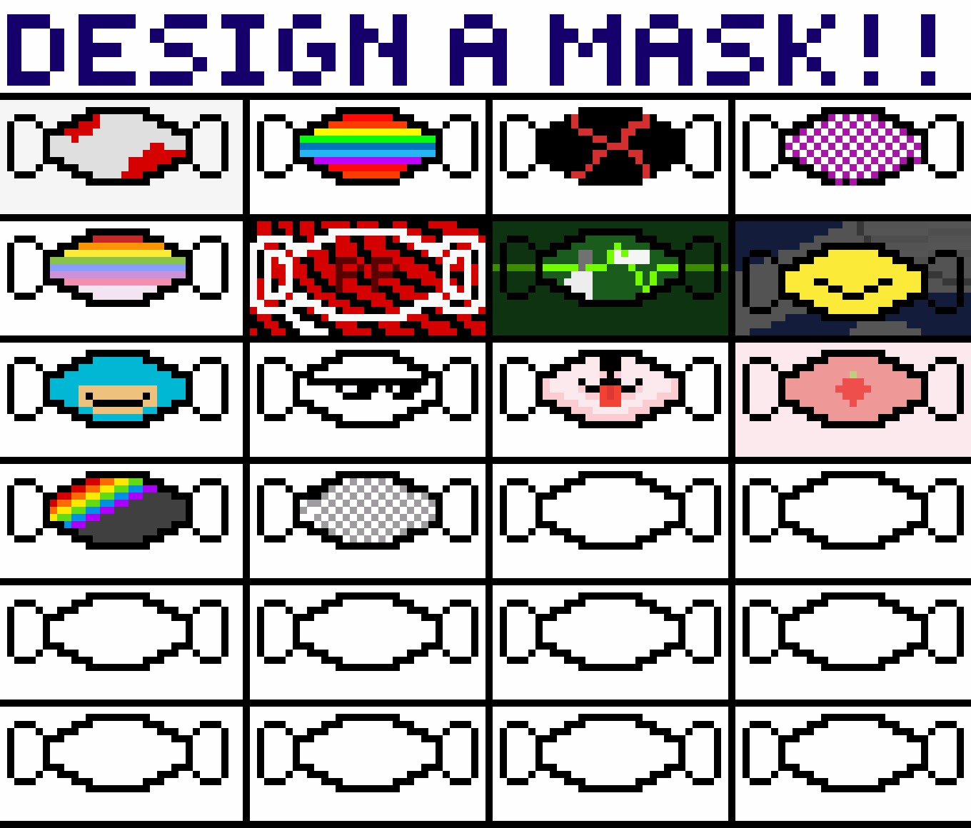 Editing Design a mask - Free online pixel art drawing tool - Pixilart