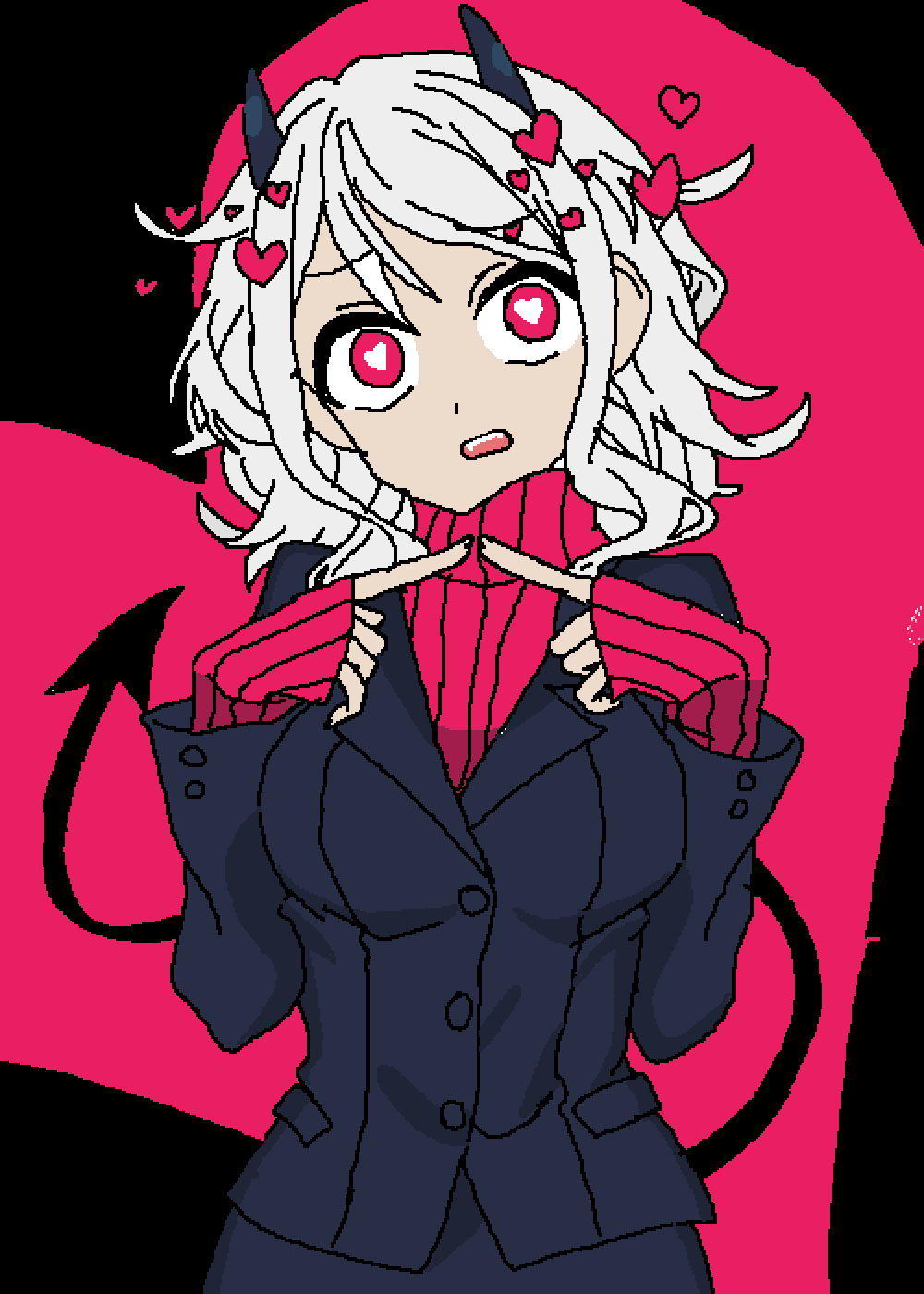 Editing Helltaker Modeus - Free online pixel art drawing tool - Pixilart