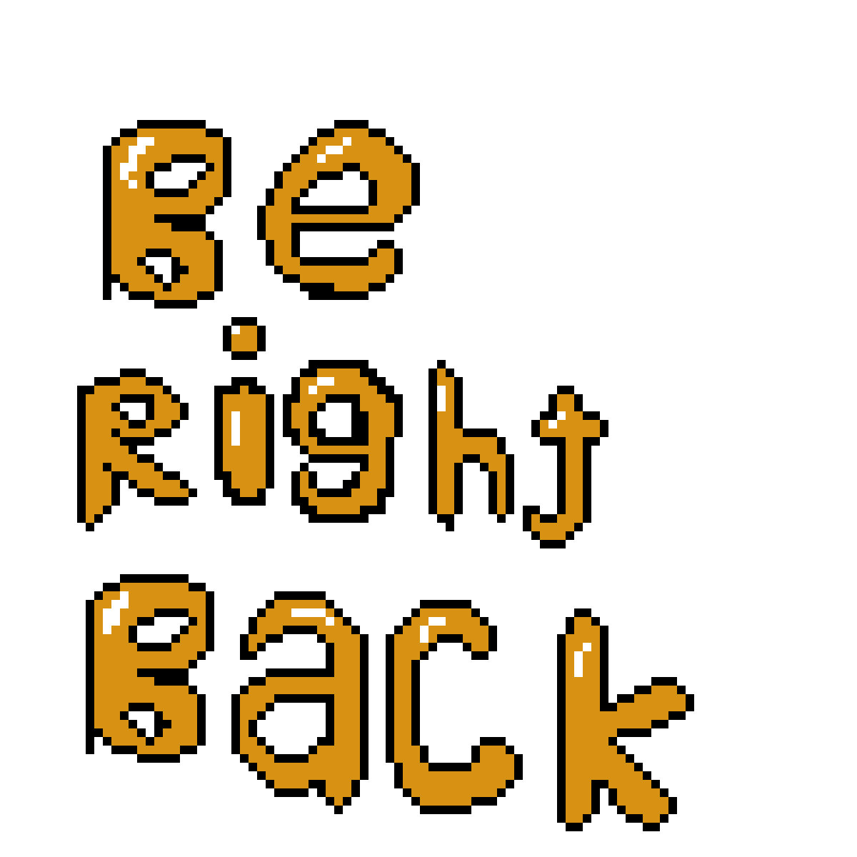 Pixilart Be Right Back Text For Stream By JamJammy