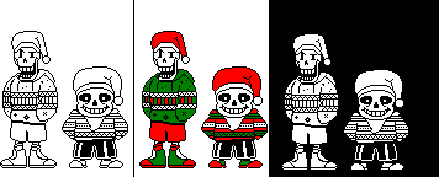 Pixilart - Christmas sans papyrus by RyanNotHere