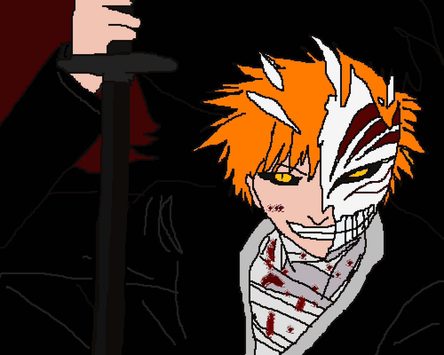 Editing Ichigo Kurosaki - Free online pixel art drawing tool - Pixilart
