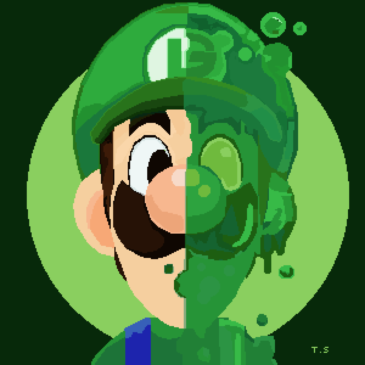 Pixilart - luigi gooigi by freedom245