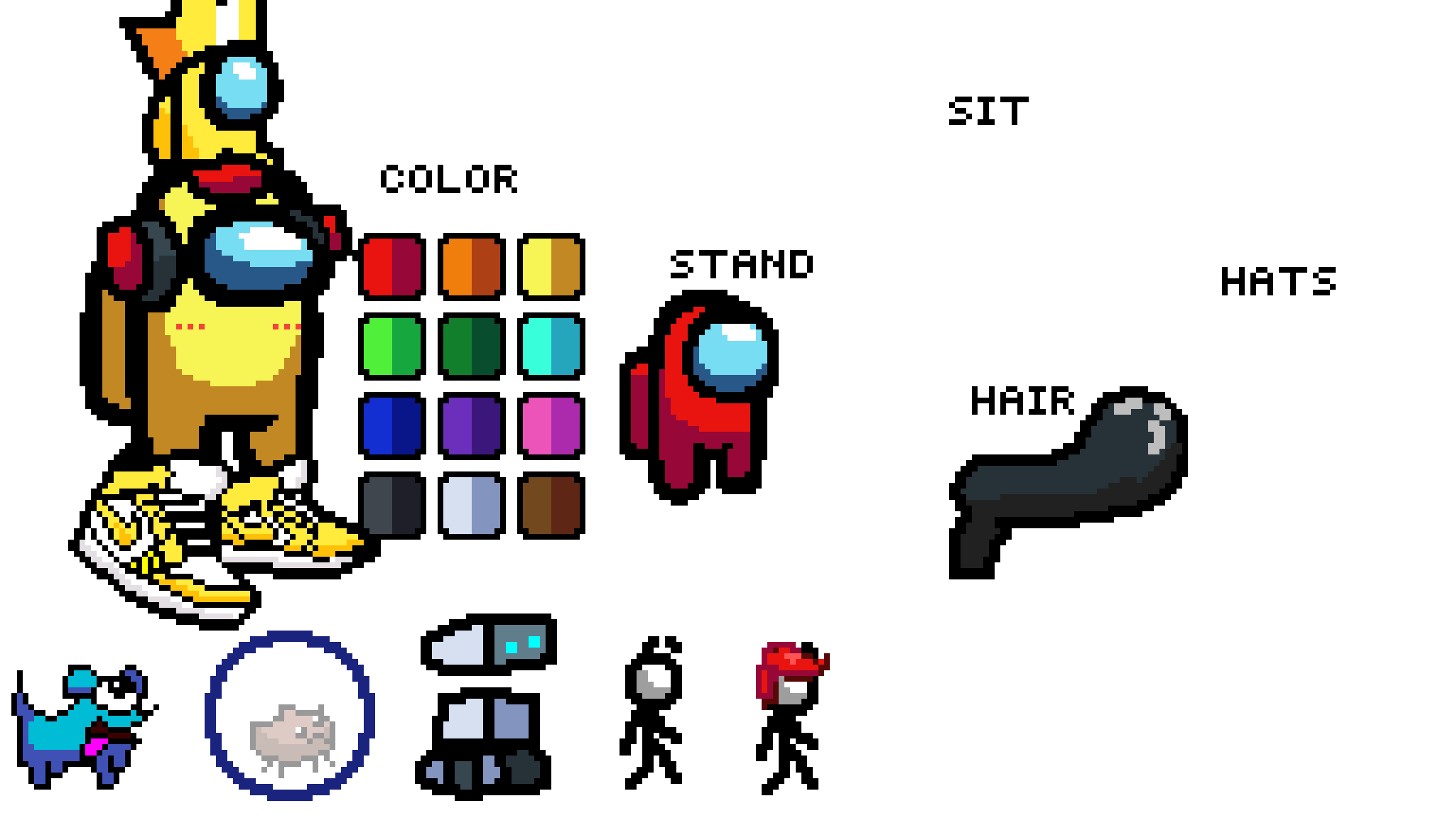 Pixilart - Among us base by STUPIDRT
