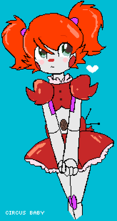 Editing anime circus baby - Free online pixel art drawing tool - Pixilart
