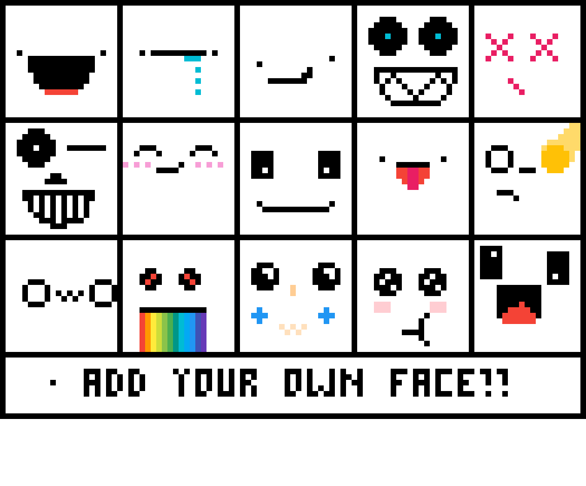 Editing faces - Free online pixel art drawing tool - Pixilart