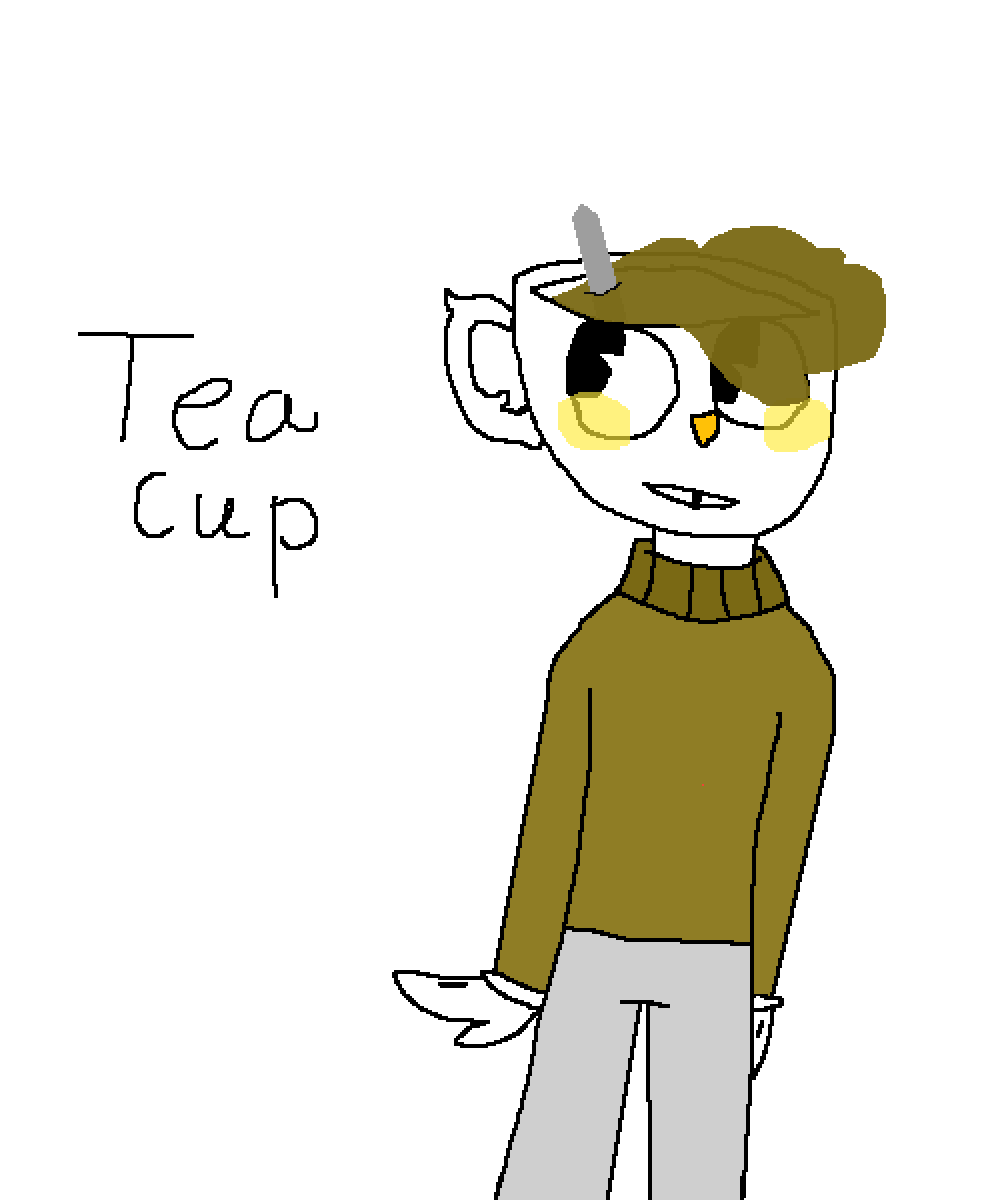 Pixilart - Cuphead oc - Teacup by tiredarsonist