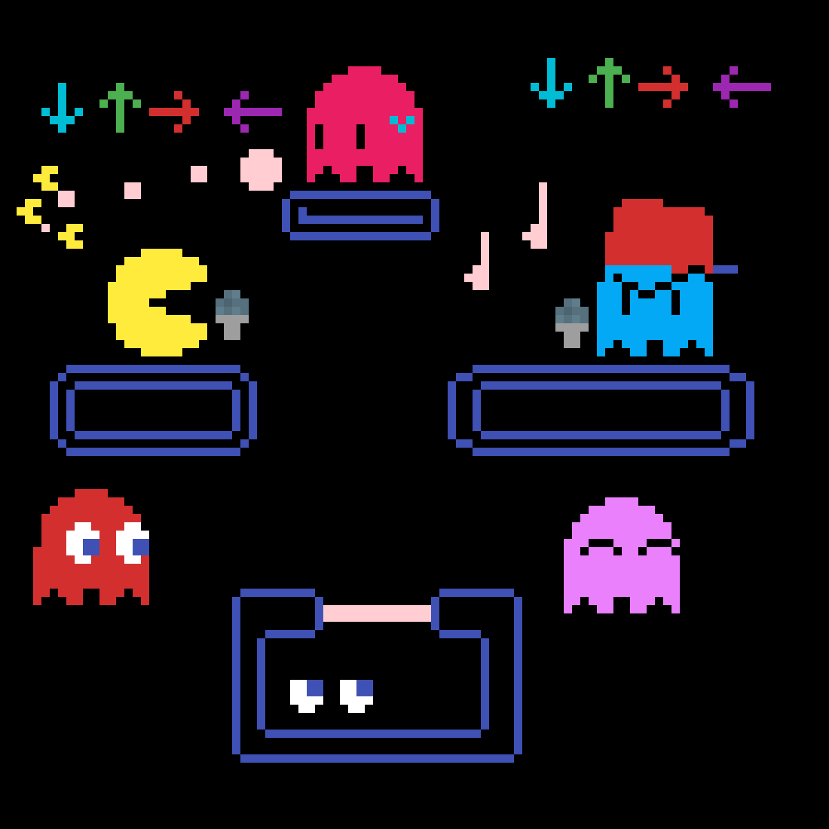 Pixilart - fnf week 8 pac man by Jcat4
