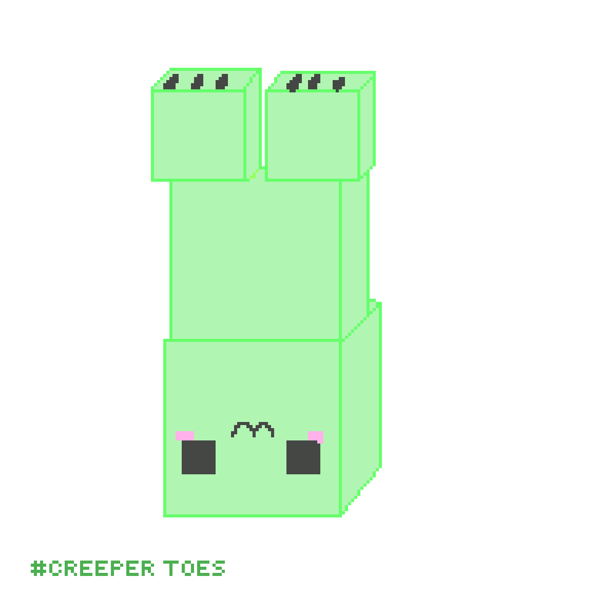 Pixilart - creeper toes by 123cHucKeN123