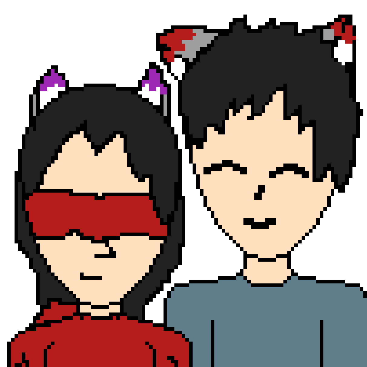 Editing aphmau and aaron - Free online pixel art drawing tool - Pixilart