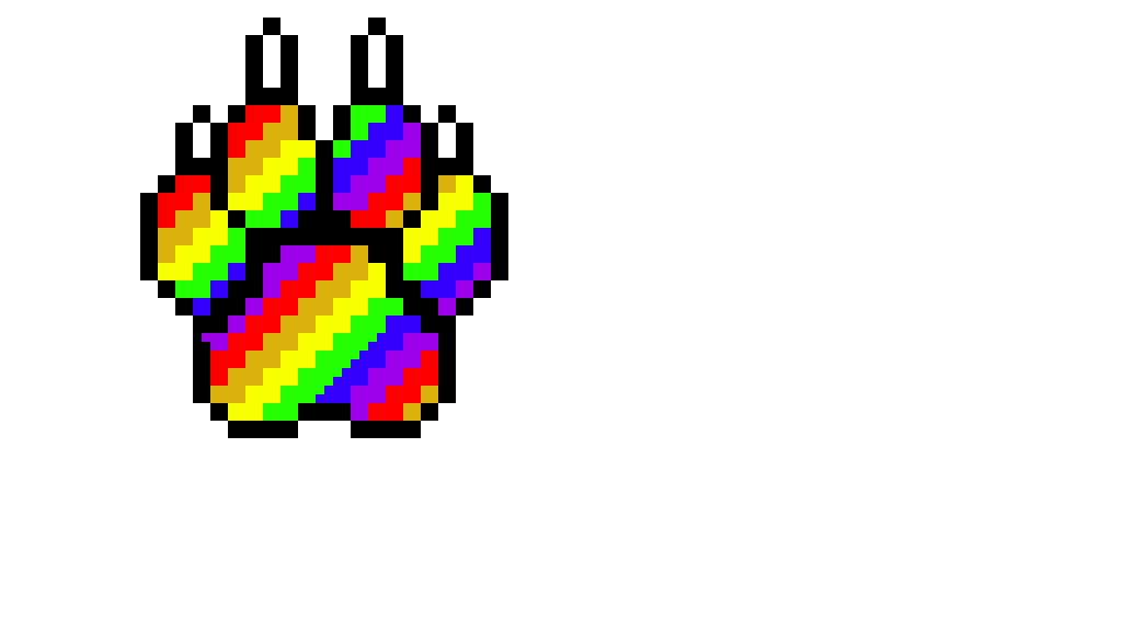 Editing Rainbow Bear Claw - Free online pixel art drawing tool - Pixilart