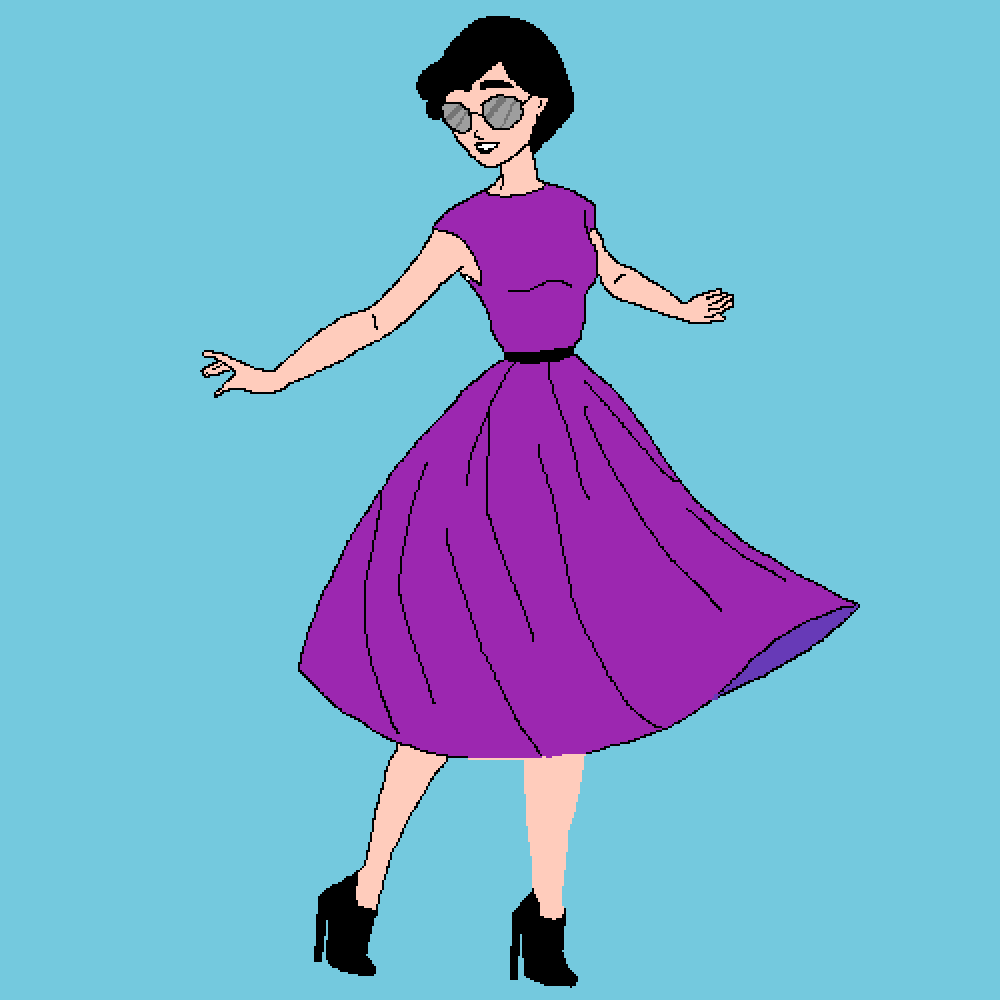 Pixilart - purple dress by Nahiara1334