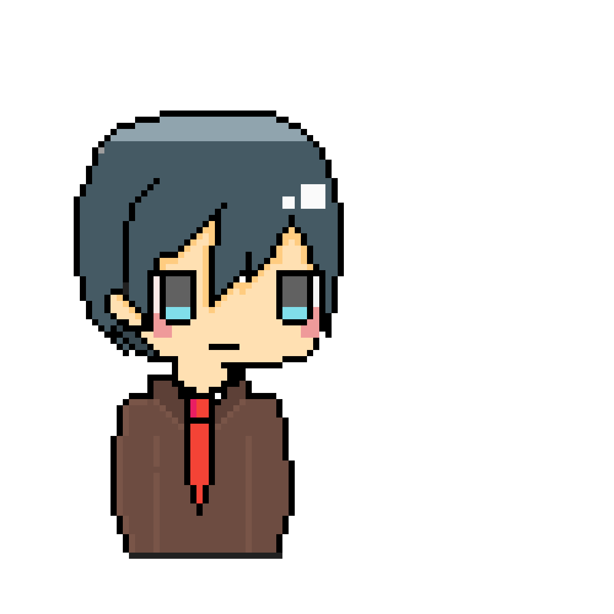 Editing anime school boy - Free online pixel art drawing tool - Pixilart