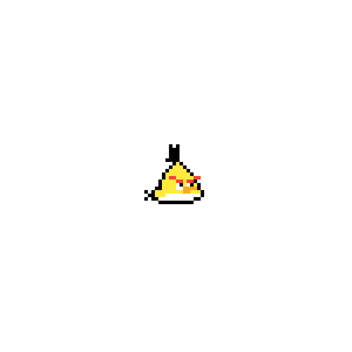 Pixilart - chuck from angry birds by Huffer