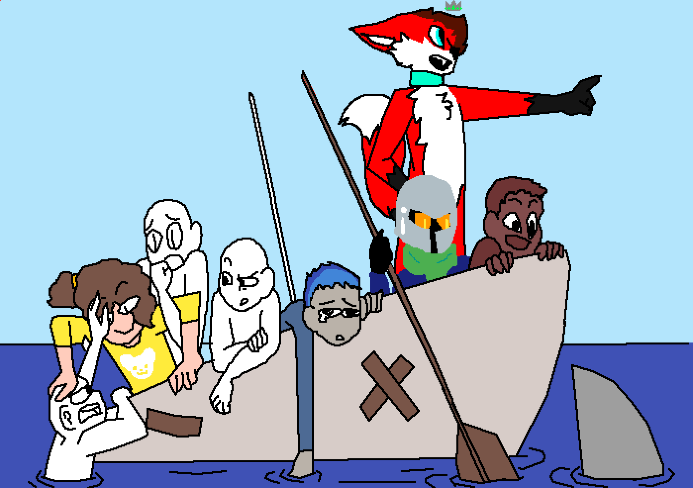 Pixilart - boat collab by Undertalecheese