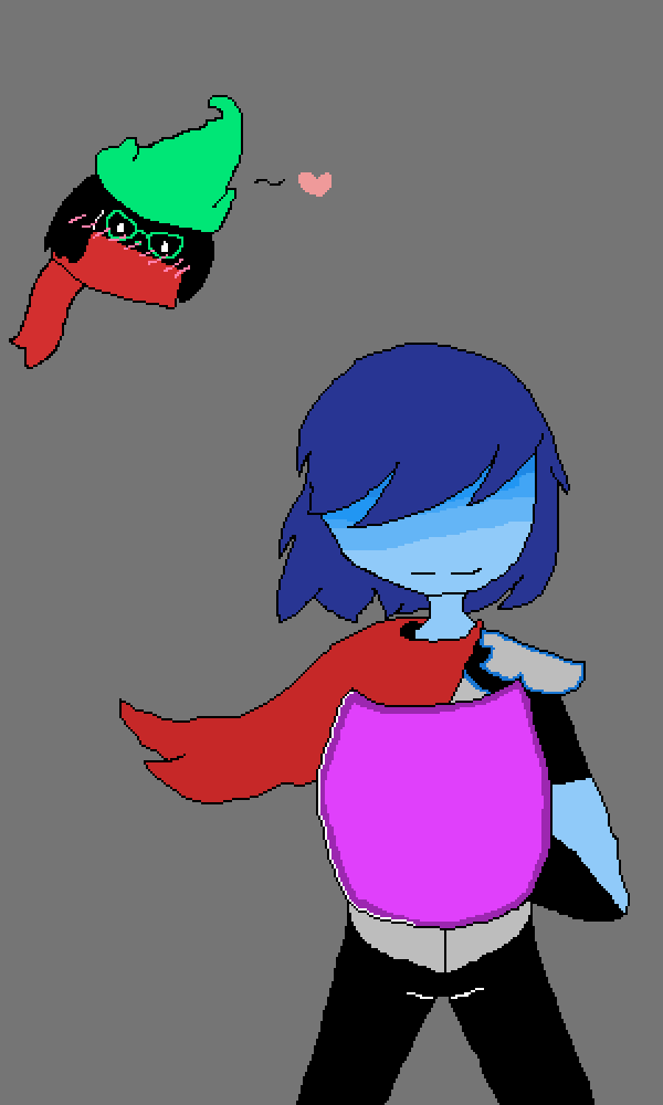 Pixilart - Delta Rune Kris and Ralsei by DreamyArtDemon