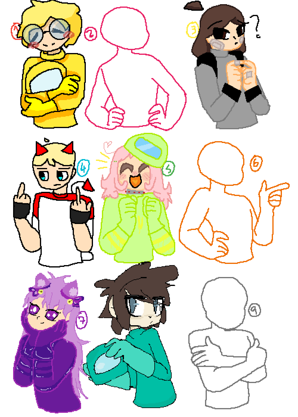 Pixilart - Among us group by LeaveMeAlone321
