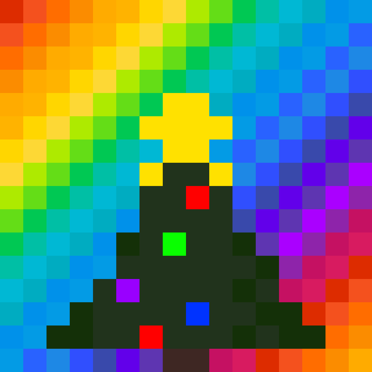 Pixilart - Rainbow Christmas Tree by am07507