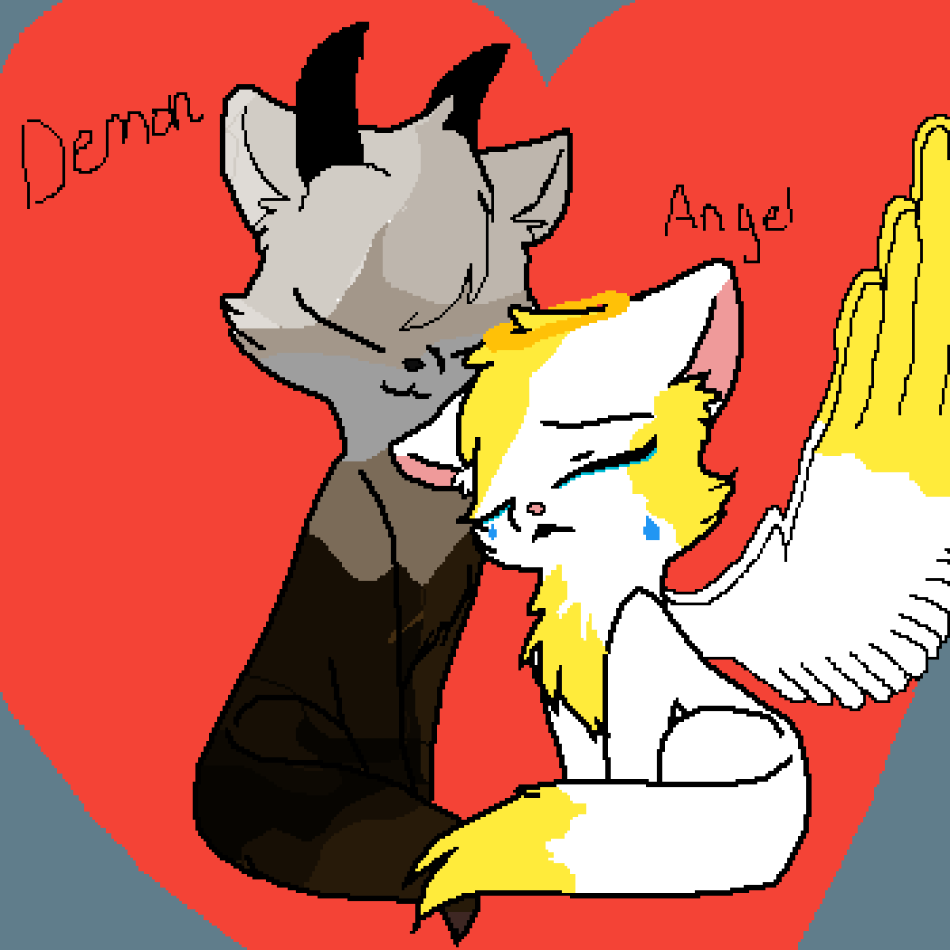 Pixilart - Like Demon like Angel... Aww cute little wolves! by IzzyMeowzzz