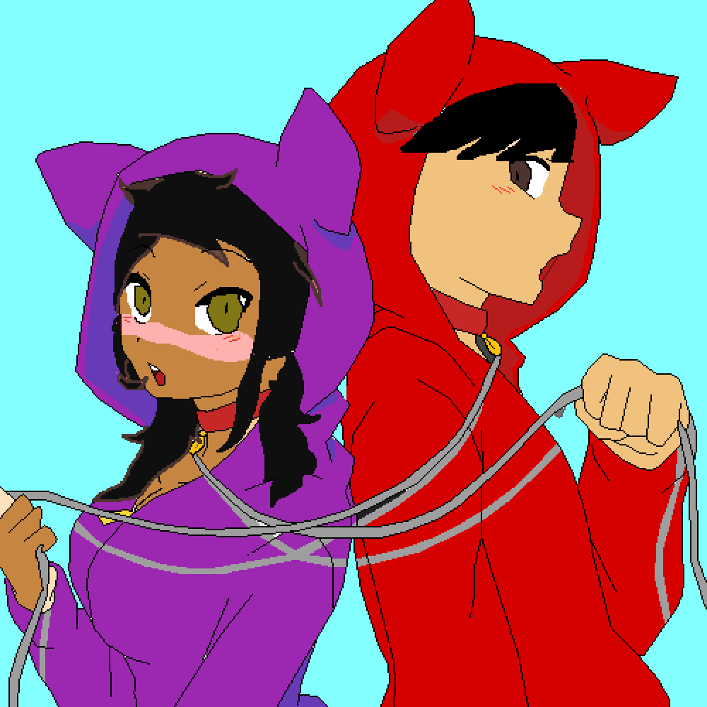 Editing Aphmau x Aaron - Free online pixel art drawing tool - Pixilart